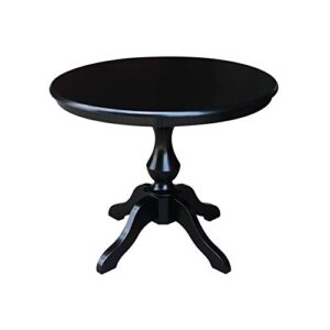 international concepts 36" round top pedestal table-28.9" h, black