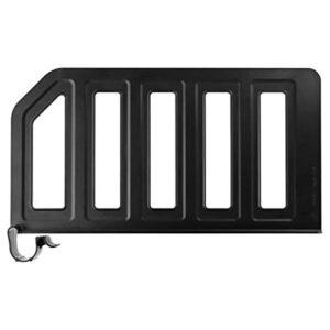 shelf separator / divider with snap on clip (12-inch x 6-inch) - black