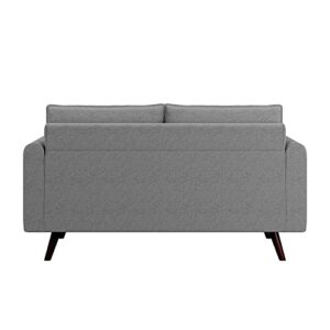 Lifestyle Solutions Calgary Upholstered Loveseat, (59" Long x 32" Deep), Grey