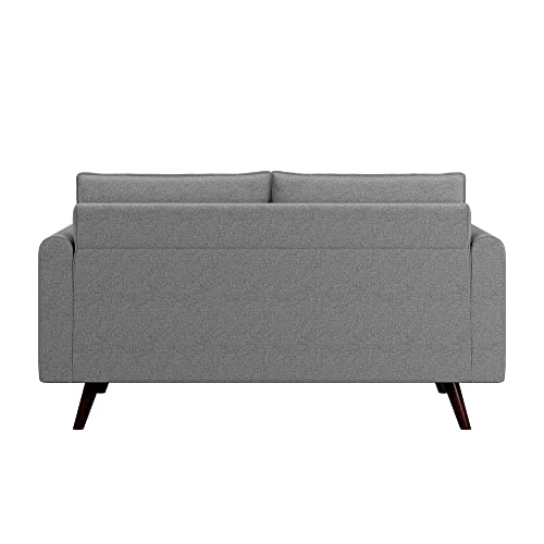 Lifestyle Solutions Calgary Upholstered Loveseat, (59" Long x 32" Deep), Grey