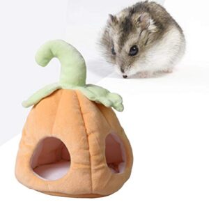 POPETPOP Pumpkin Design Guinea Pig Hamster Sleeping Bed - Warm Small Animal House Bed - Cosy Winter Snuggle Bed Cushions for Hamster, Chinchillas, Squirrels, Guinea Pig and Other Small Pets