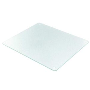 vance 12 x 10 inch clear surface saver tempered glass cutting board | best kitchen chopping board for food prep | bpa-free | non-porous