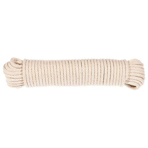 West Coast Paracord 7/32 Inch Thickness Evandale Cotton Clothesline - 50 Feet Hank - All-Purpose Laundry Cord - Drying Rope