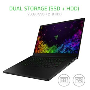 Razer RZ09-02705E75-R3U1 Blade 15: 15.6" Gaming Laptop - 60Hz Full HD Thin Bezel - 8th Gen Intel Core i7-8750H 6 Core - NVIDIA GeForce GTX 1060 Max-Q - 16GB RAM - 256GB SSD + 2TB HDD - Windows 10 -, 15-15.99 inches