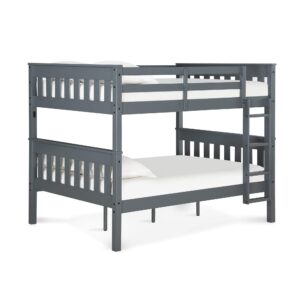 dorel living moon full over full bunk bed with usb port, gray