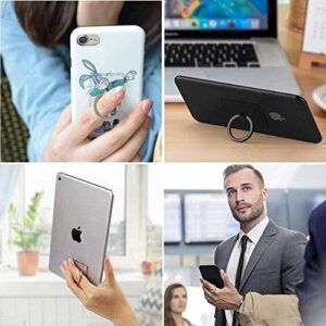 Cell Phone Ring Holder, Transparent Phone Ring Holder 360°Rotation Finger Ring Stand Phone Ring Grip Compatible with Almost All Phones/Phone Cases (Round)