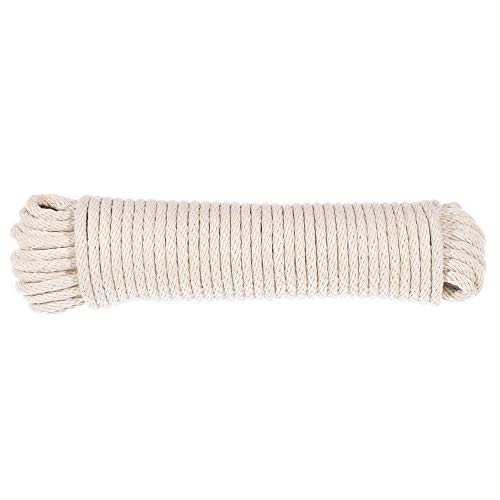 50 Feet of Cotton Braided Clothesline Rope (3/16 Inch) Cotton Rope