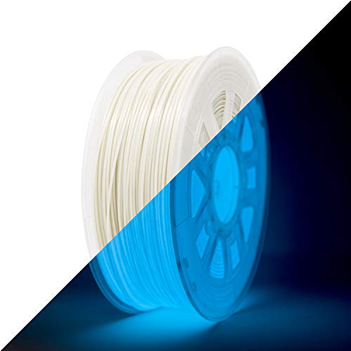 Gizmo Dorks Low Odor ABS 3D Printer Filament 1.75mm 1kg, Glow in The Dark Blue