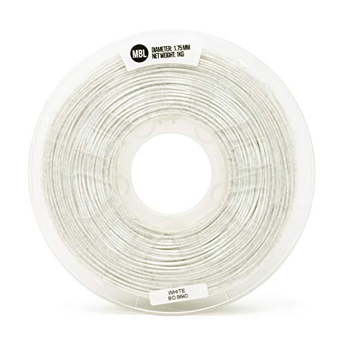 Gizmo Dorks Marble PLA 3D Printer Filament 3mm (2.85mm) 1kg, White