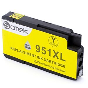 Sotek Compatible Ink Cartridge Replacement for HP 950XL 951XL 950 951 High Yield, Work for Officejet Pro 8610 8600 8615 8620 8625 8630 (BK/C/M/Y, 4-Pack)