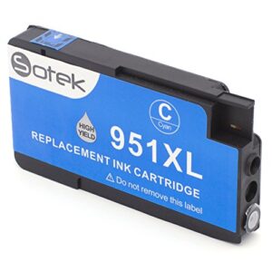 Sotek Compatible Ink Cartridge Replacement for HP 950XL 951XL 950 951 High Yield, Work for Officejet Pro 8610 8600 8615 8620 8625 8630 (BK/C/M/Y, 4-Pack)