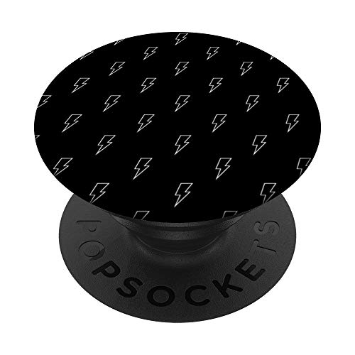 Lightning Bolt Gift Black and White Phone Grip Accessory G PopSockets PopGrip: Swappable Grip for Phones & Tablets