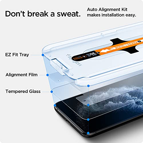 Spigen Tempered Glass Screen Protector [GlasTR EZ FIT] designed for iPhone 11 Pro Screen Protector, iPhone Xs/iPhone X [5.8 inch] [Case Friendly] - 2 Pack