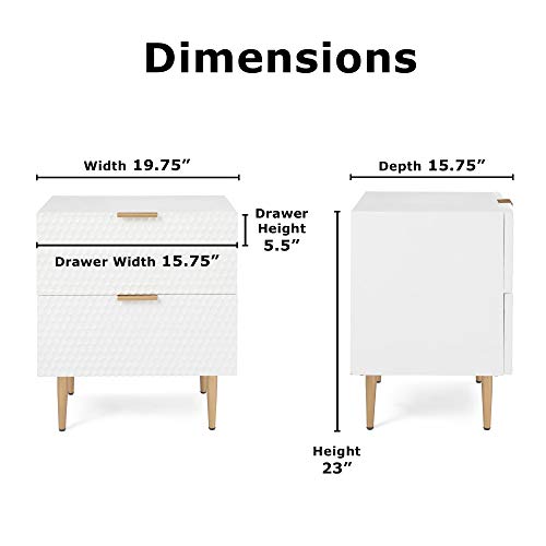 Amazon Brand – Rivet Kingston Modern Dresser 19.69"W, White