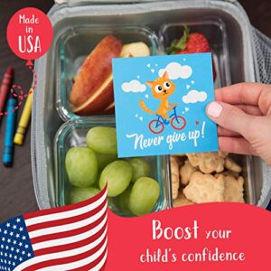 Party Profi Lunch Box Notes for Kids - 60 Cute Inspirational and Motivational Thinking of You Cards for Boys & Girls Lunchbox