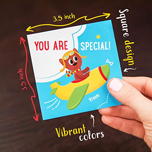 Party Profi Lunch Box Notes for Kids - 60 Cute Inspirational and Motivational Thinking of You Cards for Boys & Girls Lunchbox