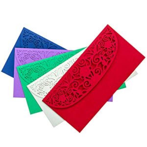 laser cut assorted color money holders for cash gift for christmas, birthday, or any special occasion