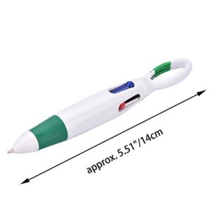 Ancefine 15 Pack 4 Color Retractable Multicolor Ballpoint Pen Shuttle Nurse Pens with Buckle Keychain for Hospital School Supplies Students Kids Gift