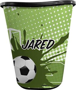 youcustomizeit soccer waste basket - single sided (black) (personalized)