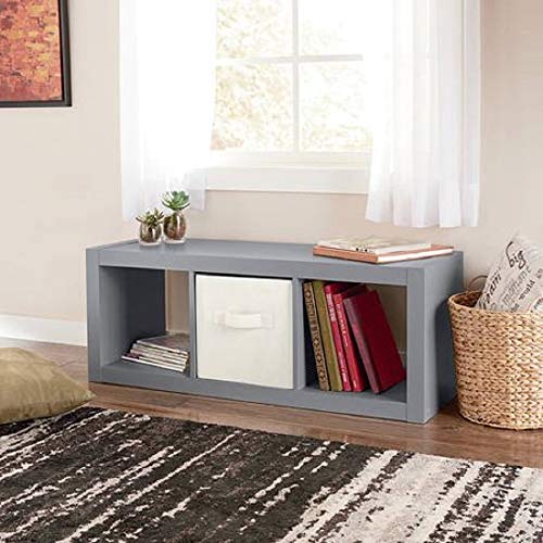 Better Homes and Gardens.. Bookshelf Square Storage Cabinet 4-Cube Organizer (Weathered) (White, 4-Cube) (Gray, 3-Cube)