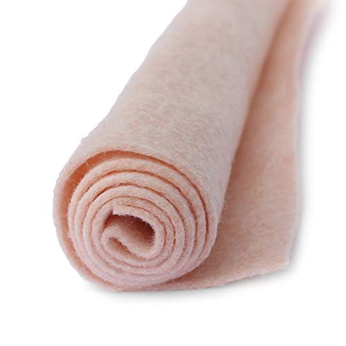 Wheat Field - Heathered Pinkish-Off White - Wool Felt Oversized Sheet - 35% Wool Blend - 1 12x18 inch Sheet