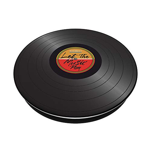 Let the music play on Record Player Vinyl LP PopSockets PopGrip: Swappable Grip for Phones & Tablets