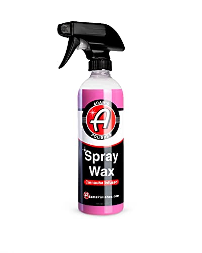 Adam's Spray Wax 16oz - Premium Infused Carnauba Car Wax Spray For Shine, Polish & Top Coat Paint Protection | Car Wash Enhancer & Clay Bar Lubricant | Car Boat Motorcycle RV Detailing