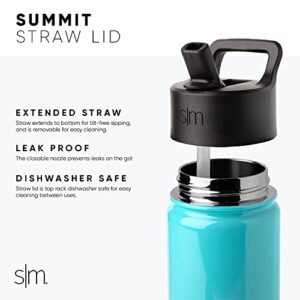 Simple Modern Water Bottle with Straw Lid Vacuum Insulated Stainless Steel Metal Thermos Bottles | Reusable Leak Proof BPA-Free Flask for Gym, Travel, Sports | Summit Collection | 32oz