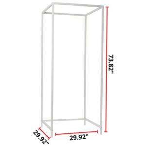 Don't Look at Me - Portable Changing Room Divider - White Frame with White Fabric and Casters