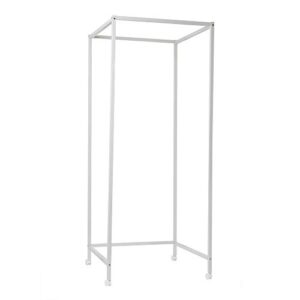 Don't Look at Me - Portable Changing Room Divider - White Frame with White Fabric and Casters