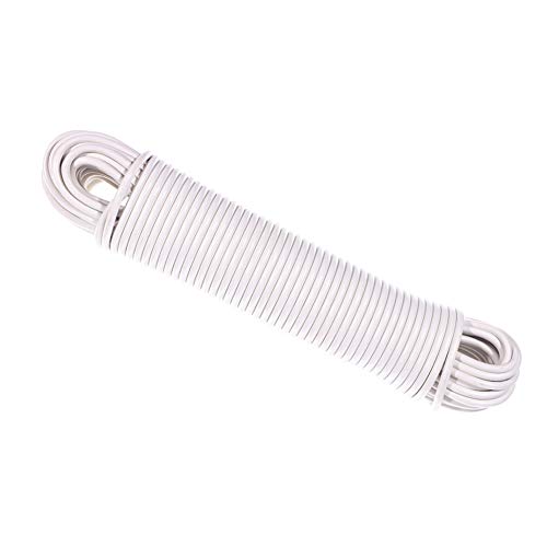 West Coast Paracord Plastic Clothesline – 5/32 inch or 7/32 Inch – White, Fiber Reinforced, Durable (50 or 100 Feet Long)