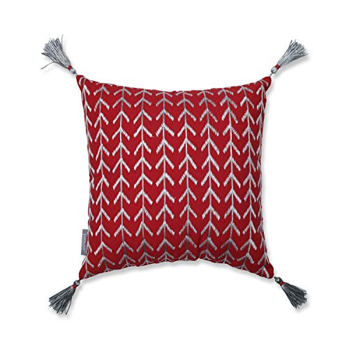 Pillow Perfect Modern Geometric Decorative Throw Pillow, 16", RED