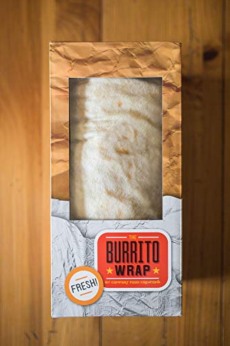 Burrito Wrap Novelty Blanket - Perfectly Round Tortilla Throw (6' Diameter)