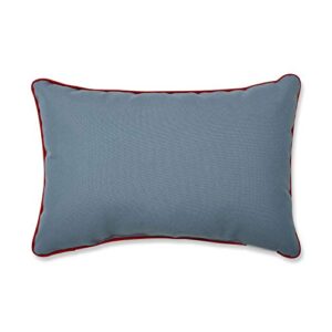 Pillow Perfect Christmas Embroidered Lumbar Decorative Pillow, 11.5" x 18.5", Blue