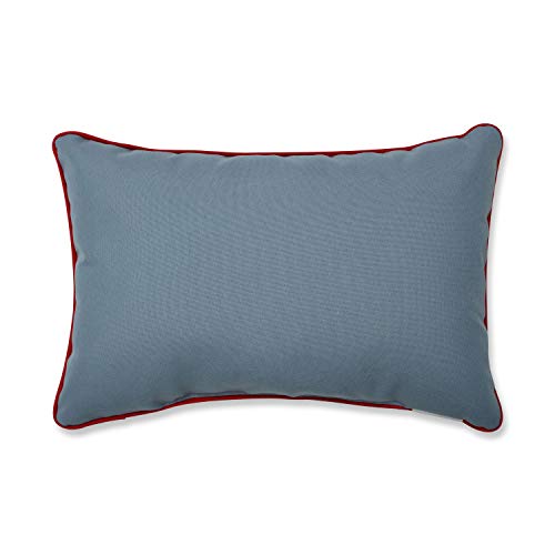 Pillow Perfect Christmas Embroidered Lumbar Decorative Pillow, 11.5" x 18.5", Blue