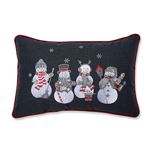 Pillow Perfect Christmas Frosty & Friends Decorative Lumbar Pillow, 1 Count (Pack of 1), White