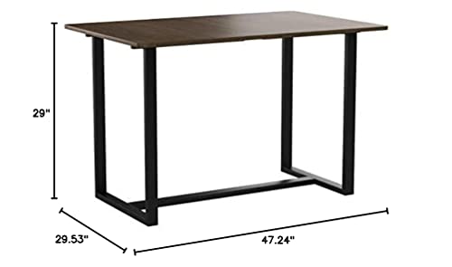 ZINUS Alto 47” Black Frame Desk / GOOD DESIGN™ Winner / Computer Workstation / Office Desk / Easy, Bolt Free Assembly, Natural