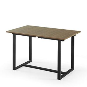 ZINUS Alto 47” Black Frame Desk / GOOD DESIGN™ Winner / Computer Workstation / Office Desk / Easy, Bolt Free Assembly, Natural