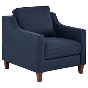 amazon brand – stone & beam blaine modern upholstered living room accent chair, 32.3"w, navy blue