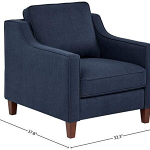 Amazon Brand – Stone & Beam Blaine Modern Upholstered Living Room Accent Chair, 32.3"W, Navy Blue