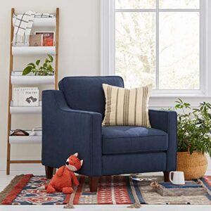 Amazon Brand – Stone & Beam Blaine Modern Upholstered Living Room Accent Chair, 32.3"W, Navy Blue