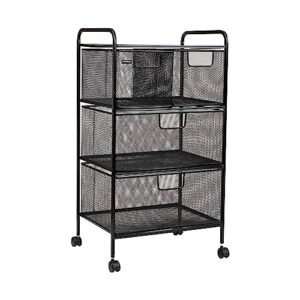 Mind Reader 4DRMESH-BLK Rolling Cart, Black