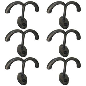 deekoudt yes time 6 pcs zinc alloy double hook coat hook ceiling hook cup hook