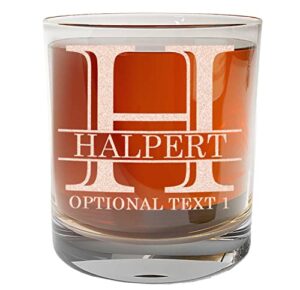 personalized etch 11oz custom whiskey glass, whiskey gifts for men, bourbon glass engraved, birthday gifts for men dad husband groomsmen gifts, customized monogram gifts, halpert