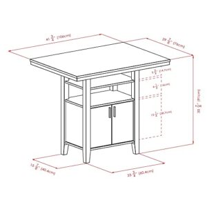 Winsome Albany High Dining Table, Walnut