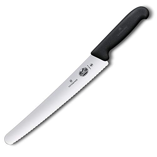 Victorinox 10.25 Inch Bread Knife | High Carbon Stainless Steel Serrated Blade For Efficient Slicing, Ergonomic Fibrox Pro Handle