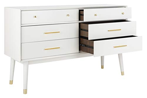 Safavieh Couture Home Madden Modern Retro White 6-drawer Dresser