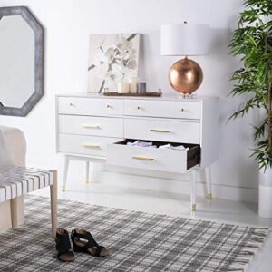 Safavieh Couture Home Madden Modern Retro White 6-drawer Dresser