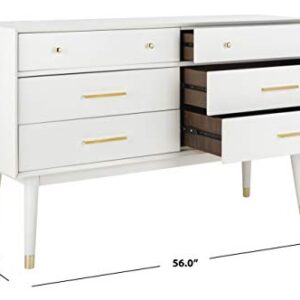 Safavieh Couture Home Madden Modern Retro White 6-drawer Dresser