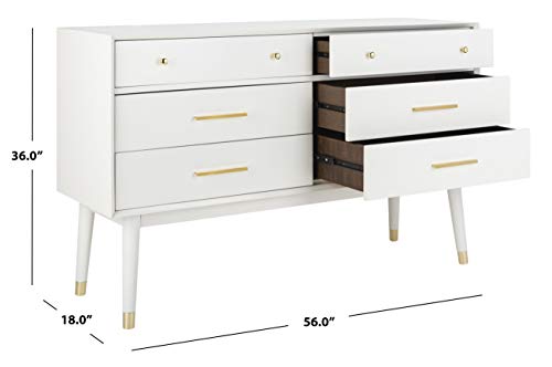 Safavieh Couture Home Madden Modern Retro White 6-drawer Dresser